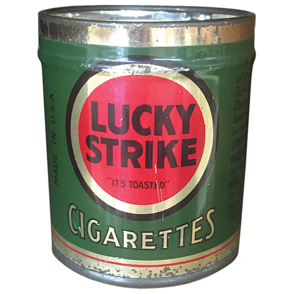 Advertising, Lucky Strike Cigarettes, Green, Red, Logo, Tin - Kovels