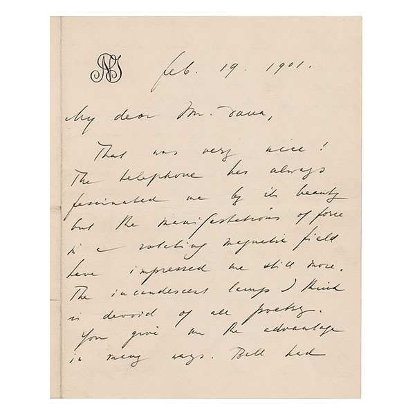 Nicola Tesla Letter – Kovels