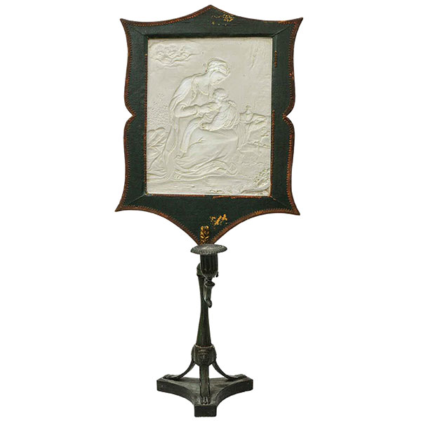 Lithophanes, Candle Shield, Tile, Madonna & Child, Cast Iron Tripod ...