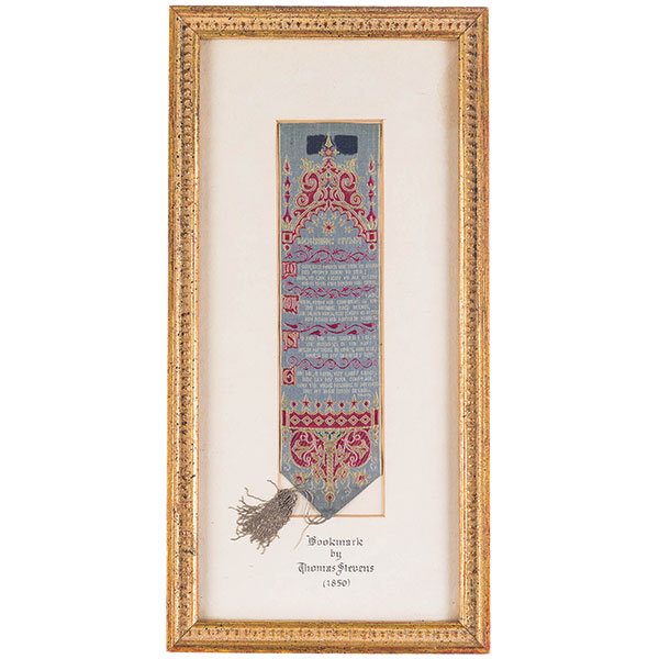 Stevengraphs, Bookmark, Morning Hymn, Light Blue Ground, Frame, 7 In ...