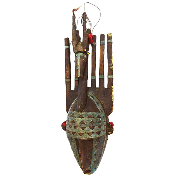 Wood Carvings, Mask, Antelope, Elongated Nose, Tapered Chin, 6 Vertical ...